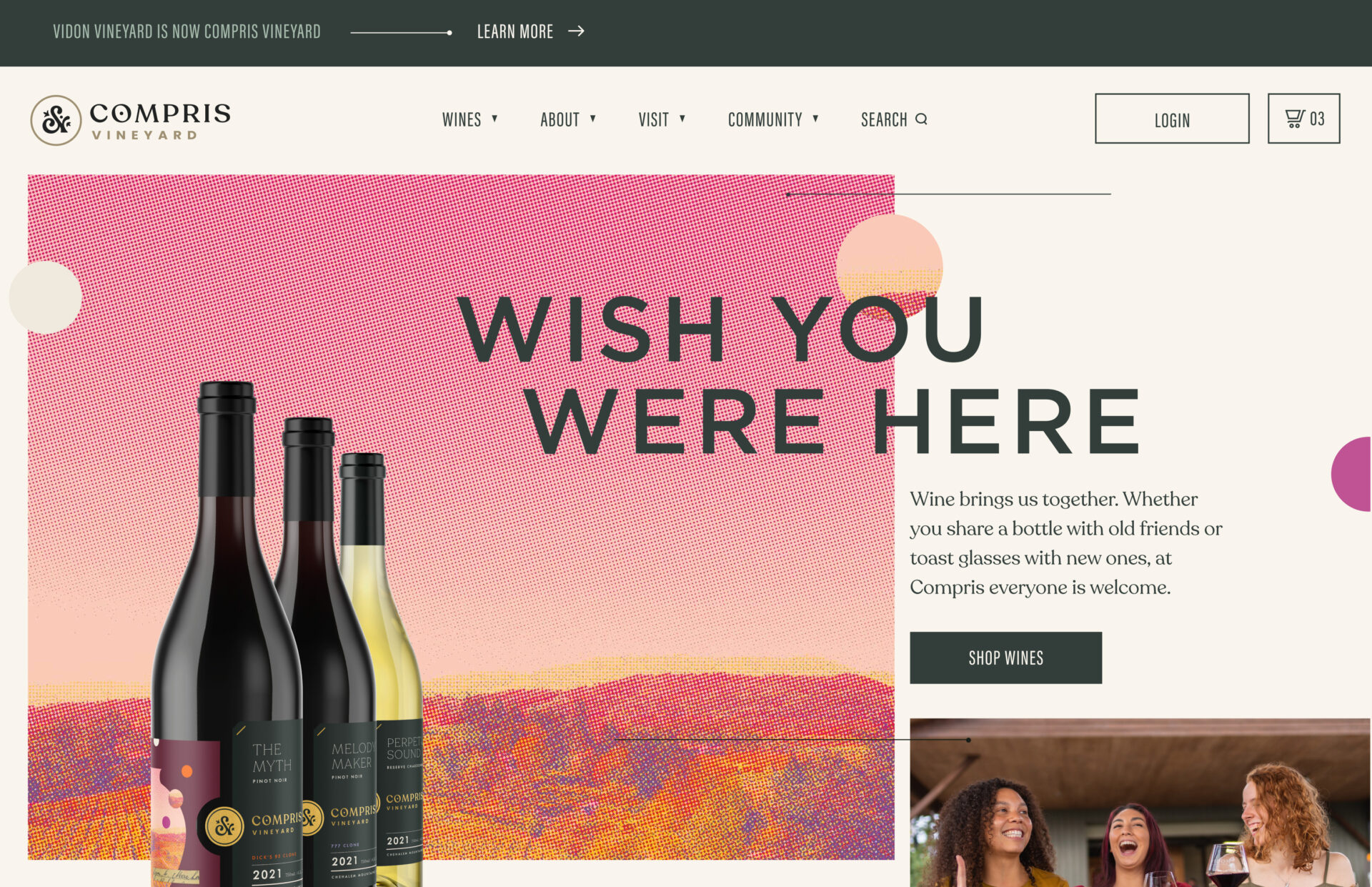 Compris Vineyard Brand Design, Packaging, & Website Work - Murmur Creative