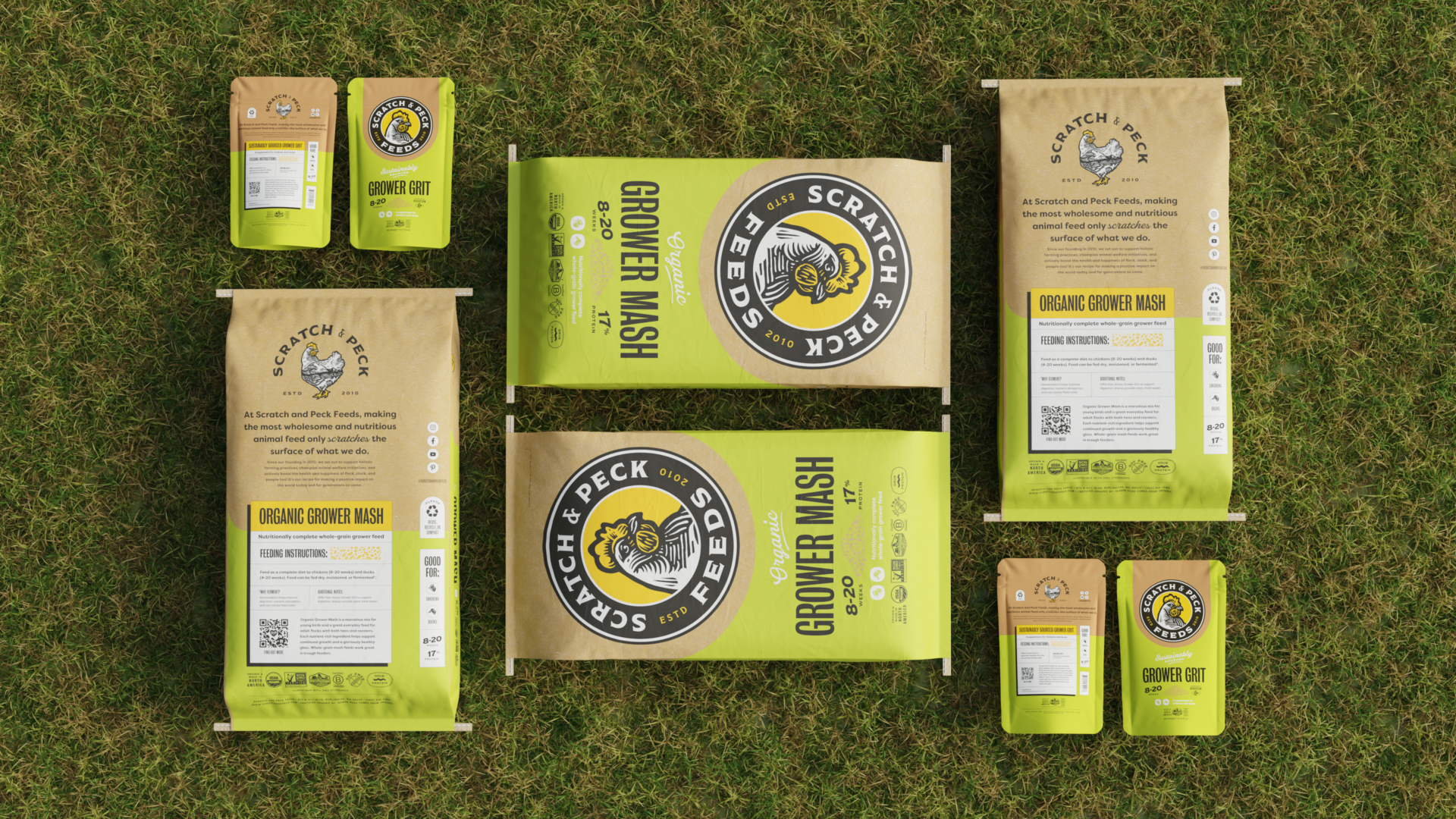 Scratch & Peck Feeds: Brand Design, Packaging & Website by Murmur Creative
