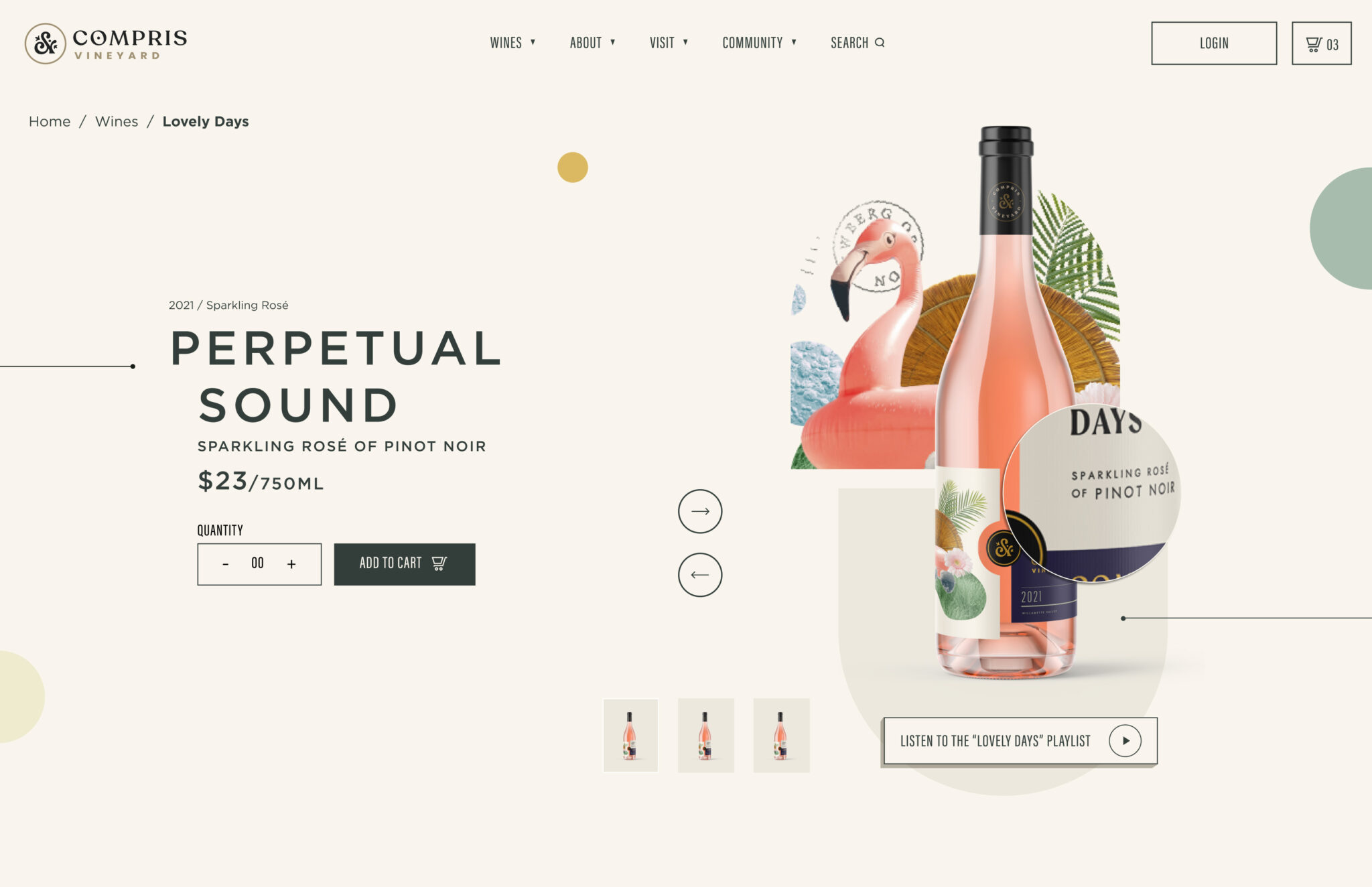 Compris Vineyard Brand Design, Packaging, & Website Work - Murmur Creative
