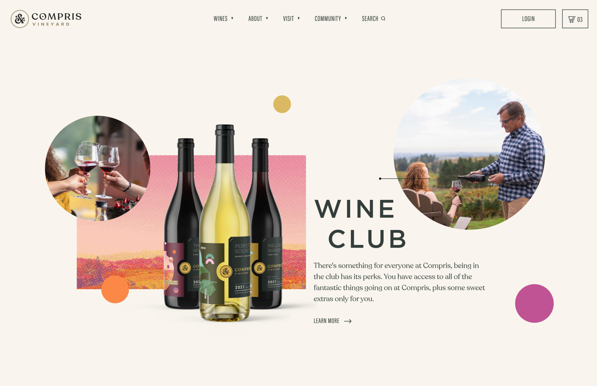 Compris Vineyard Brand Design, Packaging, & Website Work - Murmur Creative