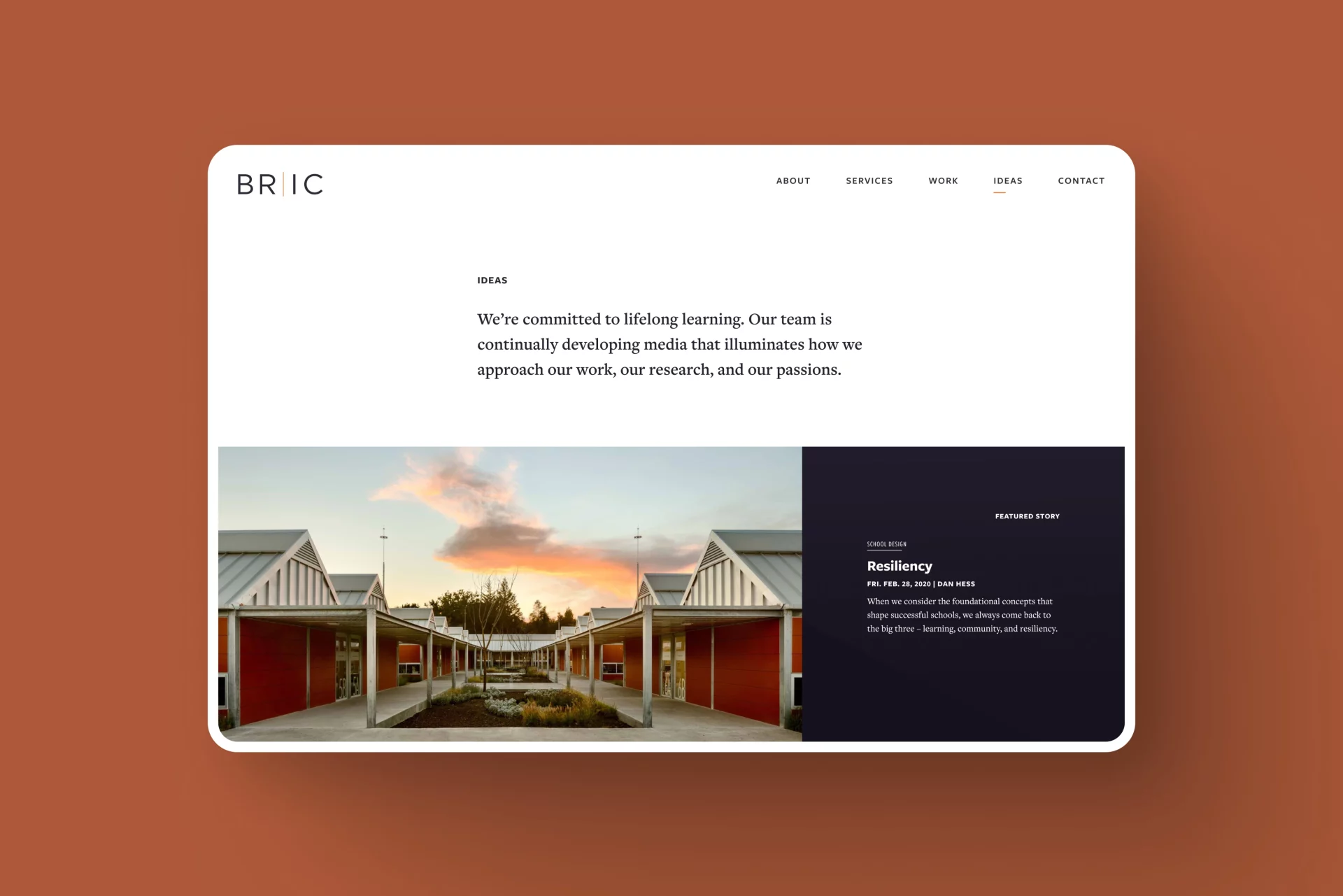 BRIC Architecture Brand Design, Packaging, & Website Work - Murmur Creative