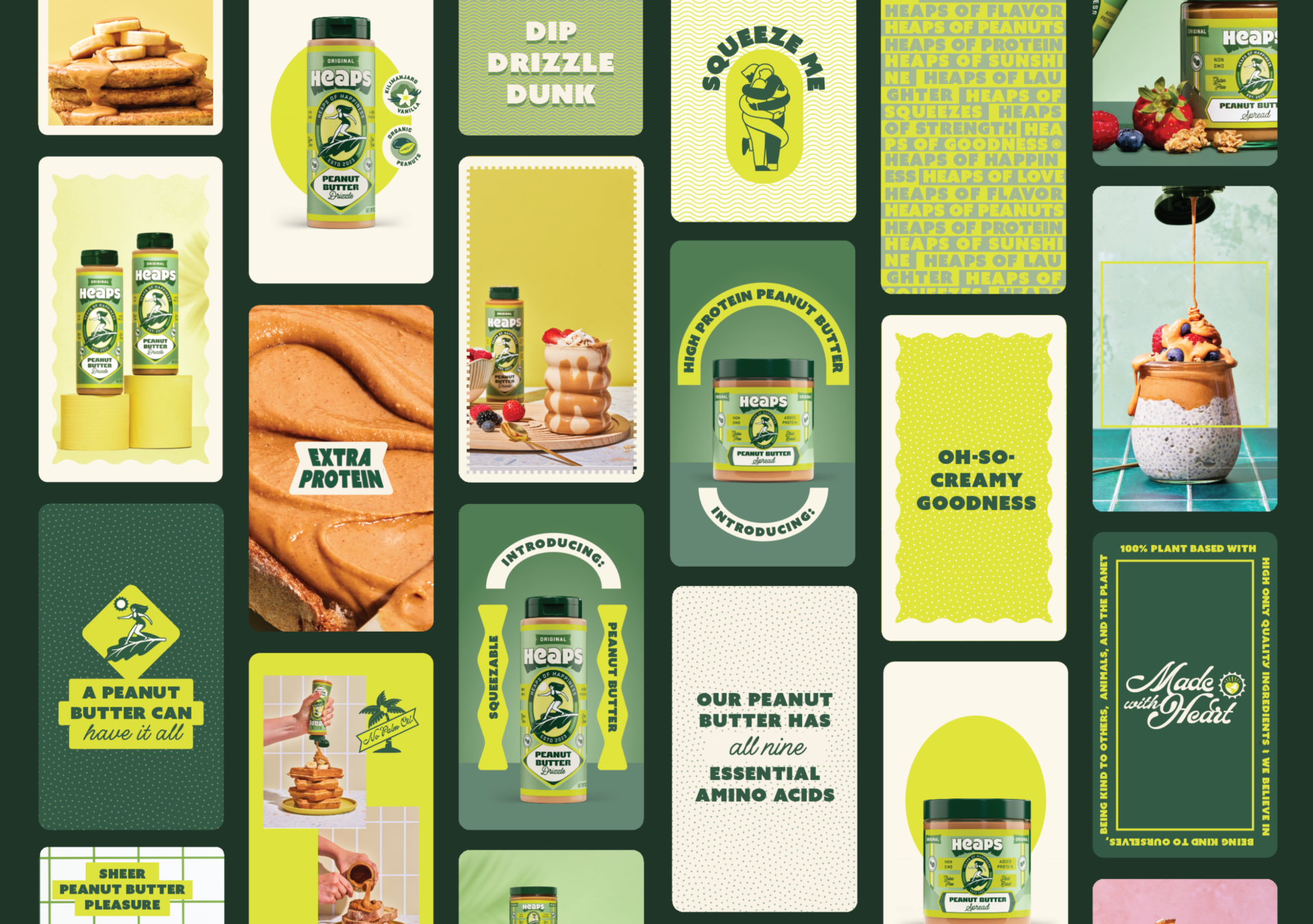 Heaps Brand Design, Packaging, & Website Work - Murmur Creative